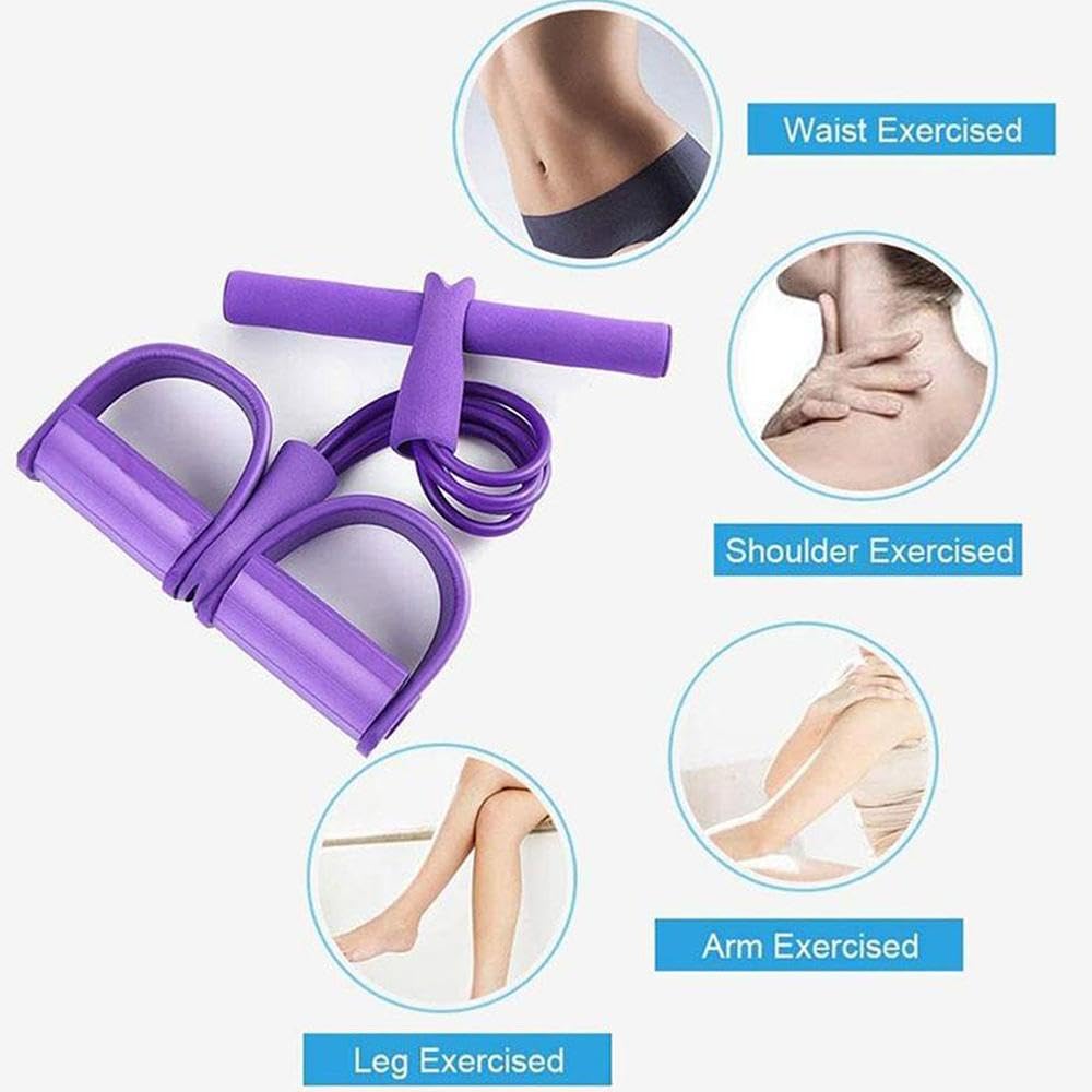 Tube Tension Rope Exercise Set Fitness Resistance Bands, 3 Tube Pedal ...