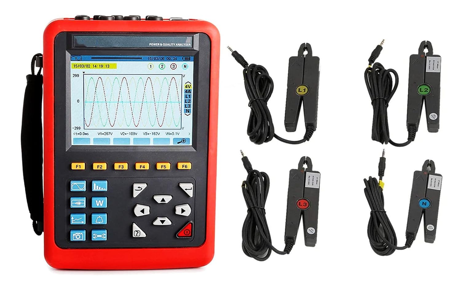 HFBTE Digital Power Quality Analyzer Meter 3 Phase Power Quality Energy ...