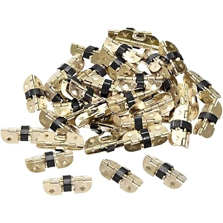 MroMax Jewelry Box Hinges, 30mm Length Color Plated Iron Spring Loaded ...