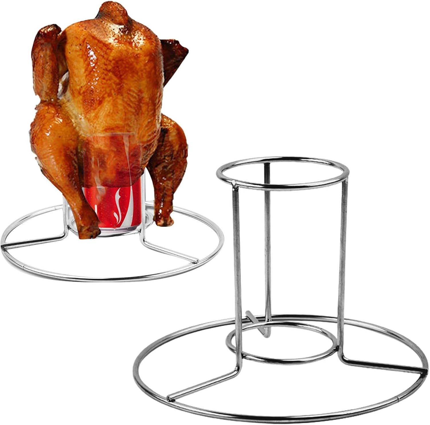 dobooo 2 Pcs Beer Can Chicken Roaster Stand - Vertical Turkey Stand ...