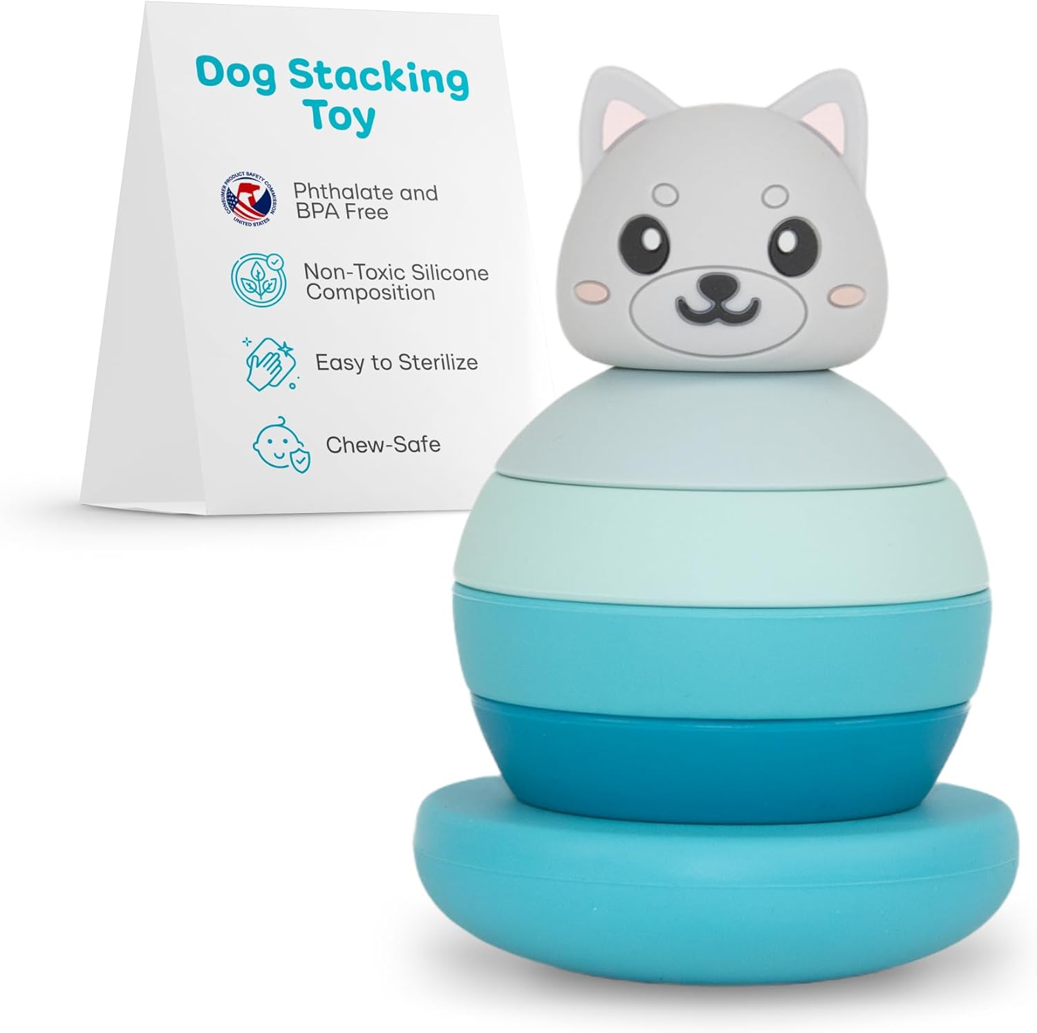 Amazon.com: elbebe BPA-Free Silicone Toddler Stackable Toys- Stacking ...