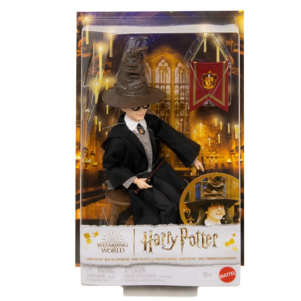 Amazon.com: MATTEL Harry Potter Play Figure - Harry and Sorting Hat Set ...