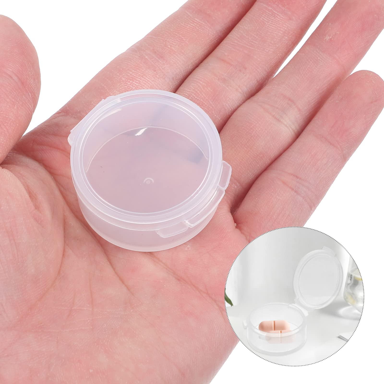 Round Plastic Pill Containers 100ml HDPE White Round Plastic Pill
