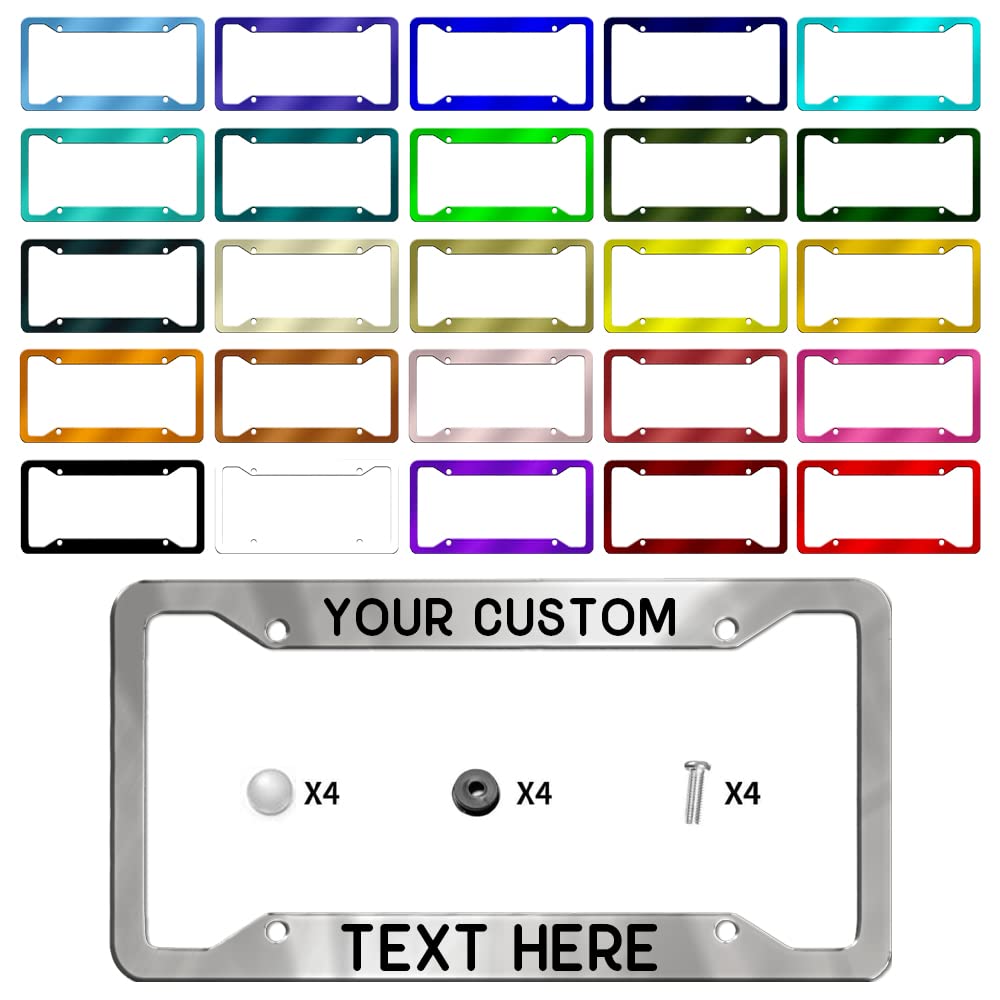 Amazon.com: Custom License Plate Frames,Personalized License Plate ...