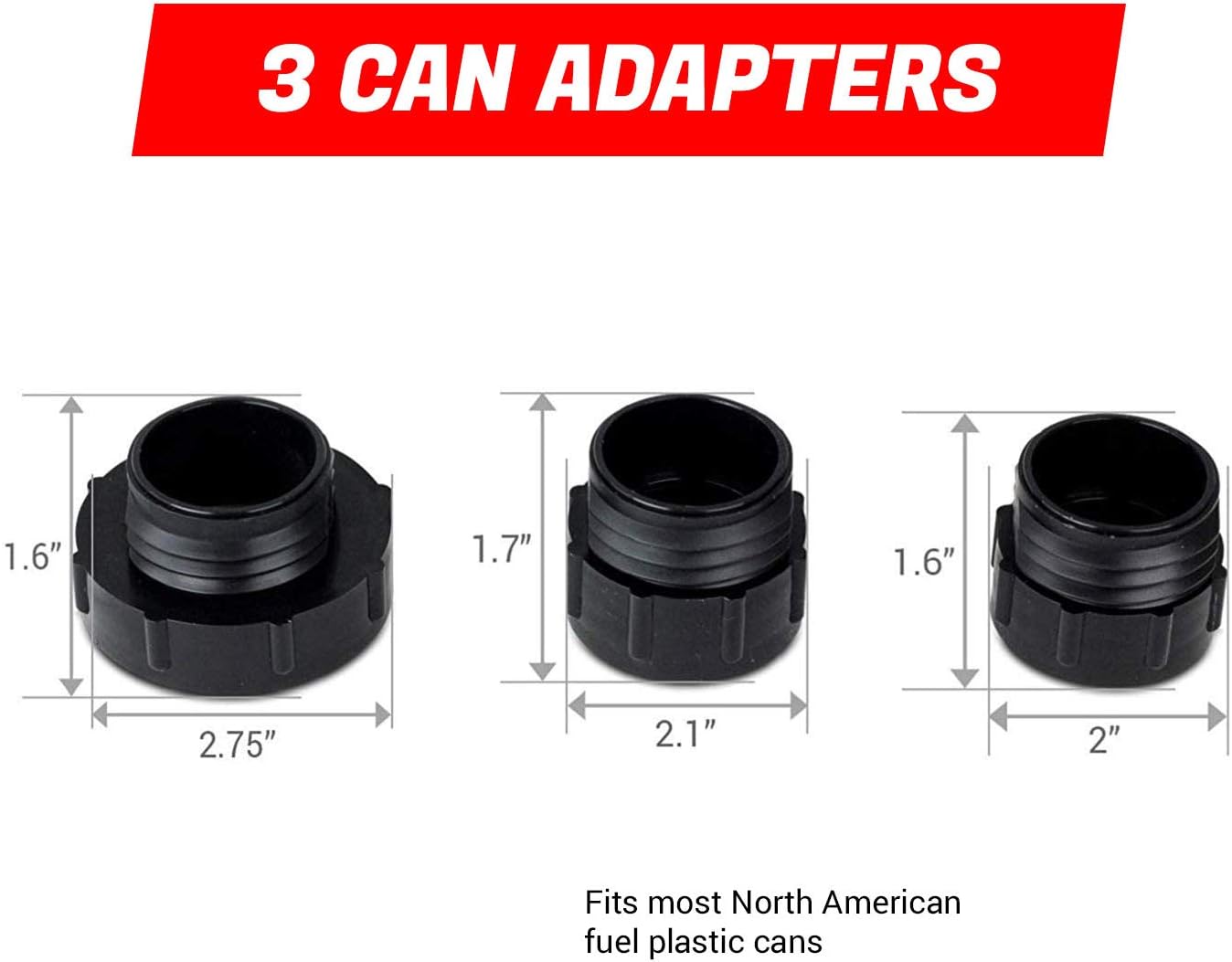 TERA PUMP TRFA01 Replacement Gas Can Adapter for Battery Powered Fuel ...