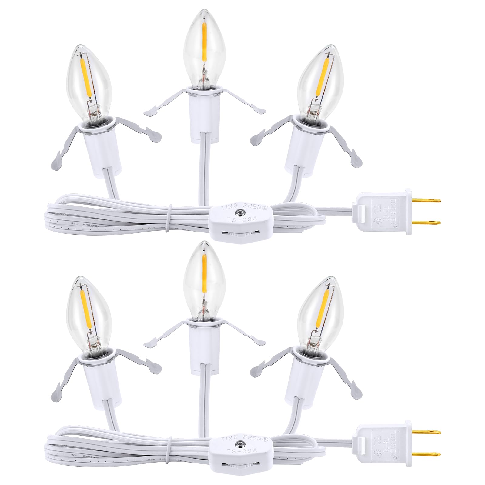 Amazon.com: Accessory Cord with 3 LED Light Bulbs, 6FT Blow Mold Lights ...