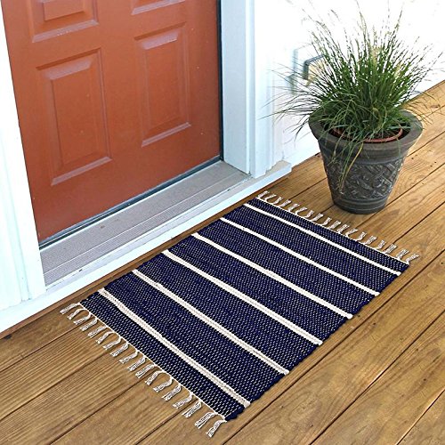 Buy Doormat/Pooja Mat/Rag Rug/Chindi Durries Multicolour Handmade ...