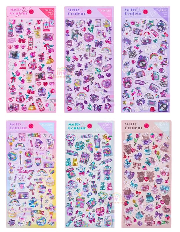 Kawaii Stickers Set – Puffy Stickers for Kids,3D Stickers for Girls ...