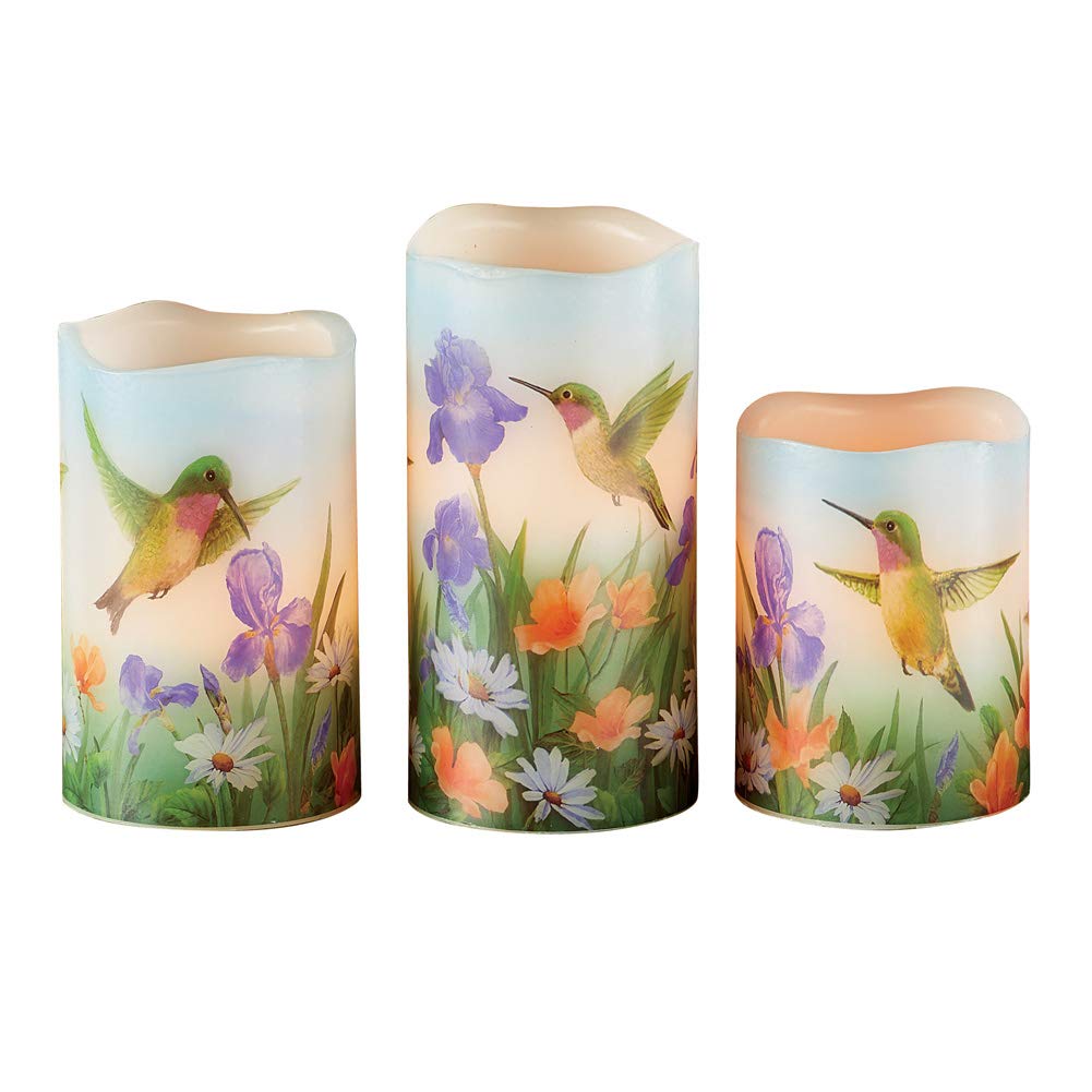 Buy Realistic Flickering Flames Hummingbird Candle Set - Set of 3 ...