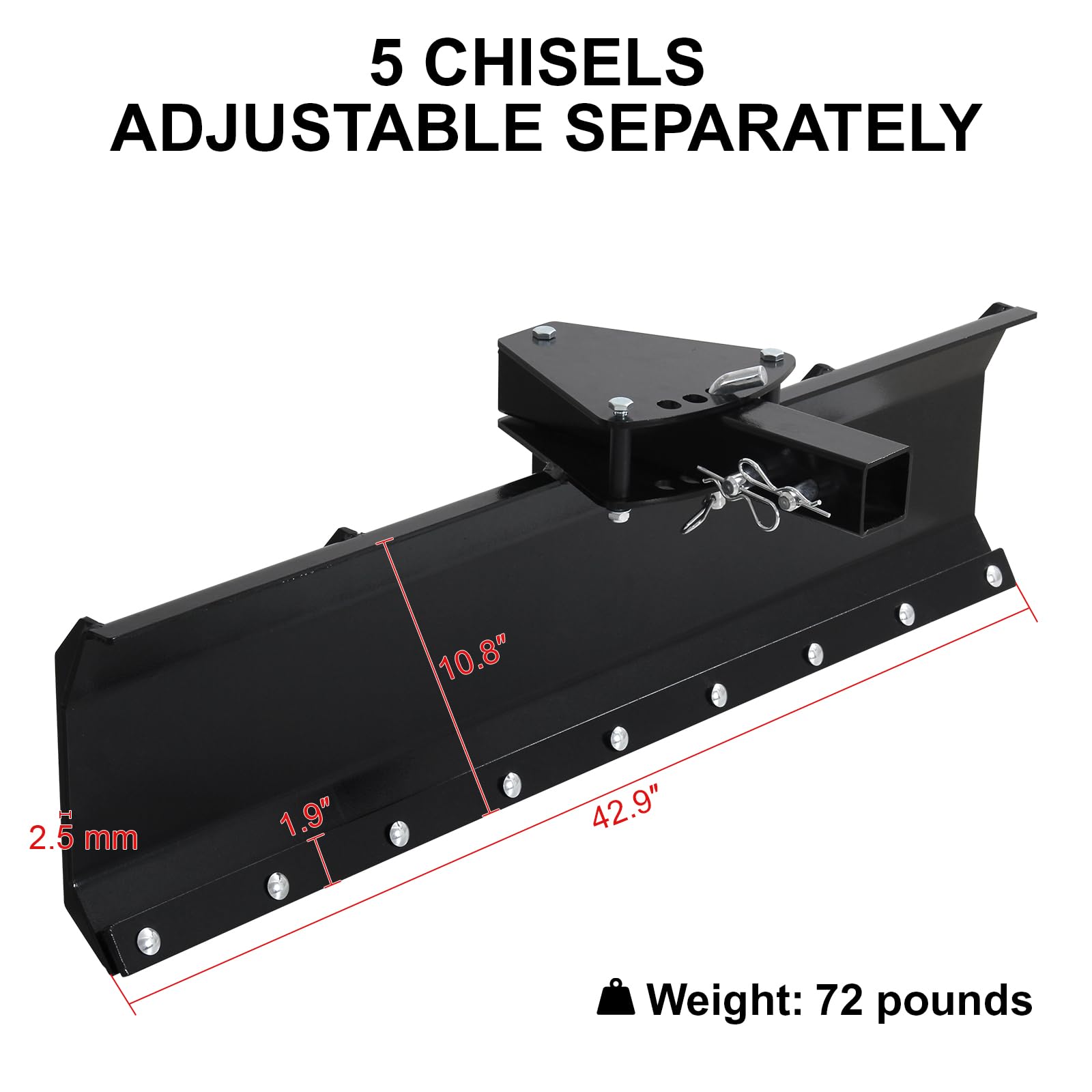 Snapklik.com : 3 Point Rear Grading Blade For ATV/UTV, 42" Heavy Duty ...