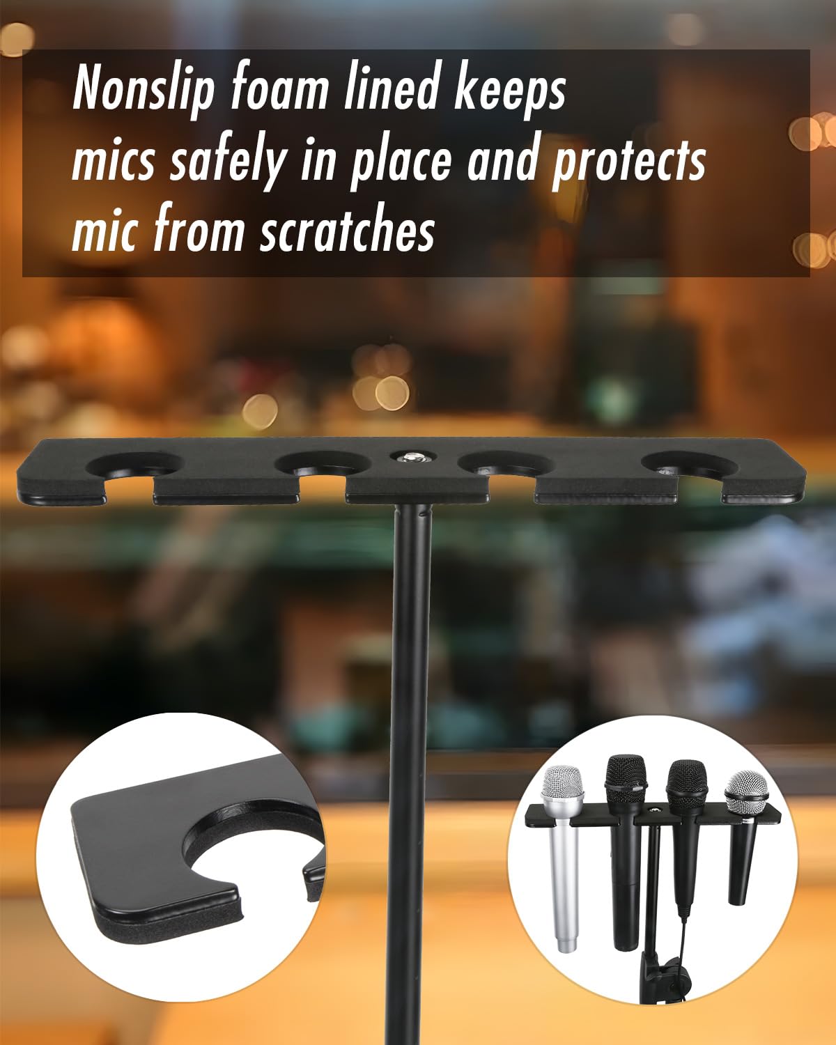 Snapklik.com : Numhag Multi Mic Holder For Wired And Wireless Mics ...