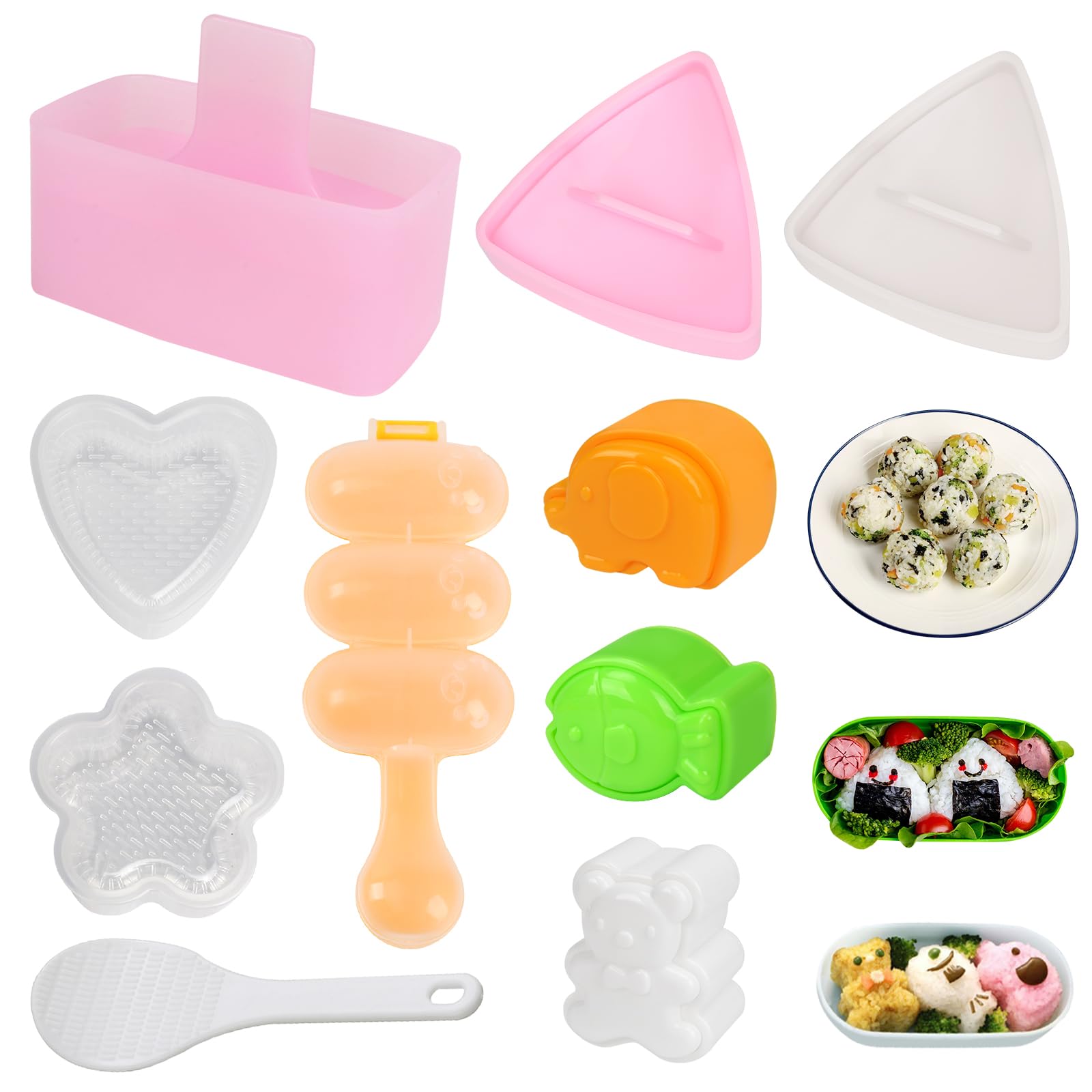 Hawaiian Musubi Maker Musubi Press Molds Kit With Slicer & Rice Paddle ...
