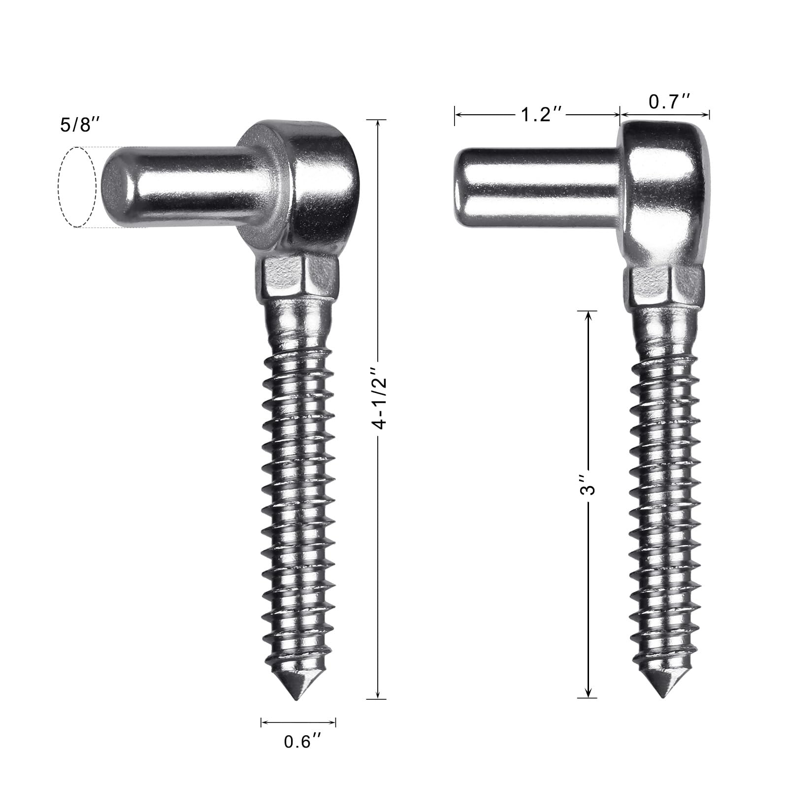 Snapklik.com : Insaga One-Piece Molding Chain Link Lag Screw Hinge, 304 ...
