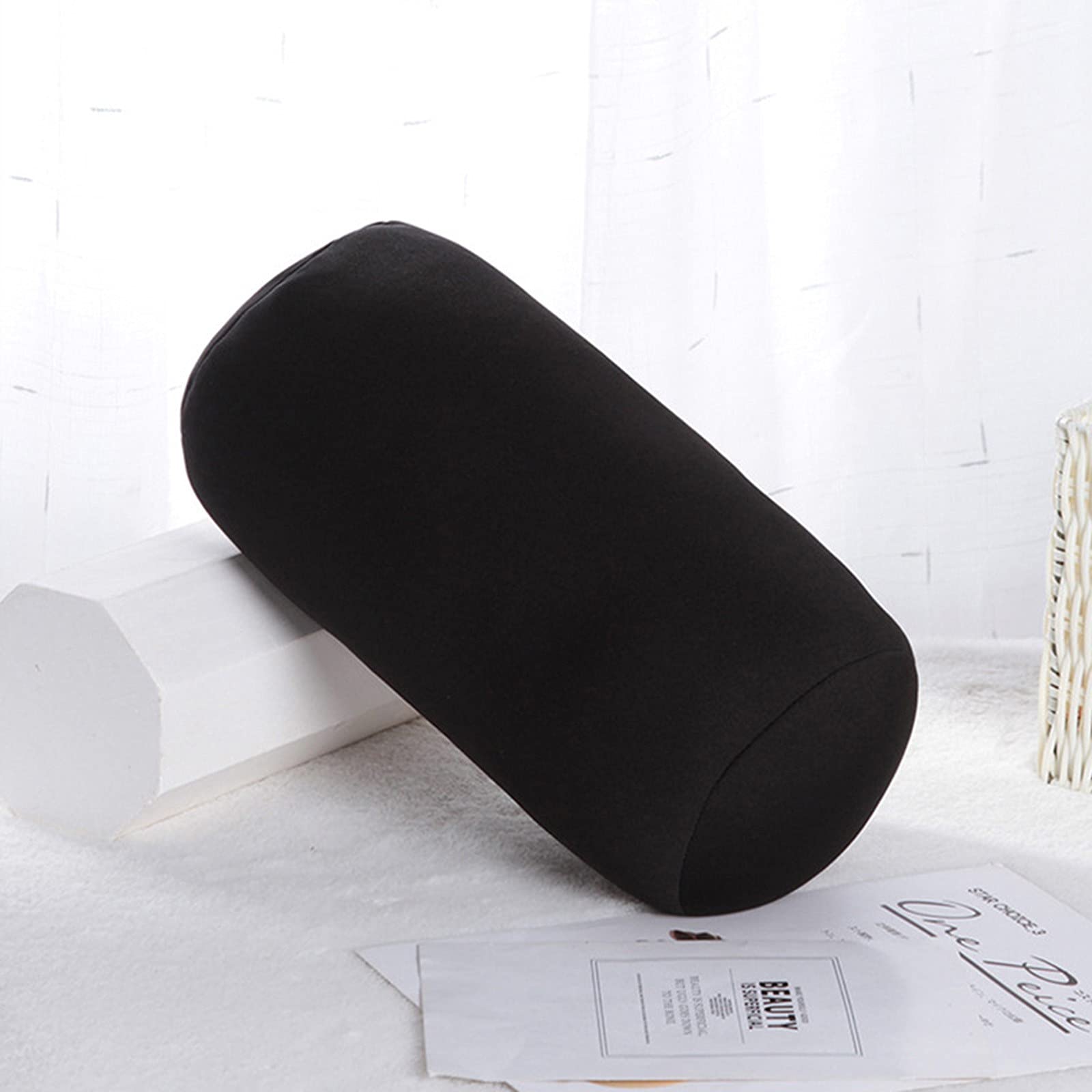 Microbead Bolster Squishy,Orthopedic Round Cylinder Neck Support Roll ...