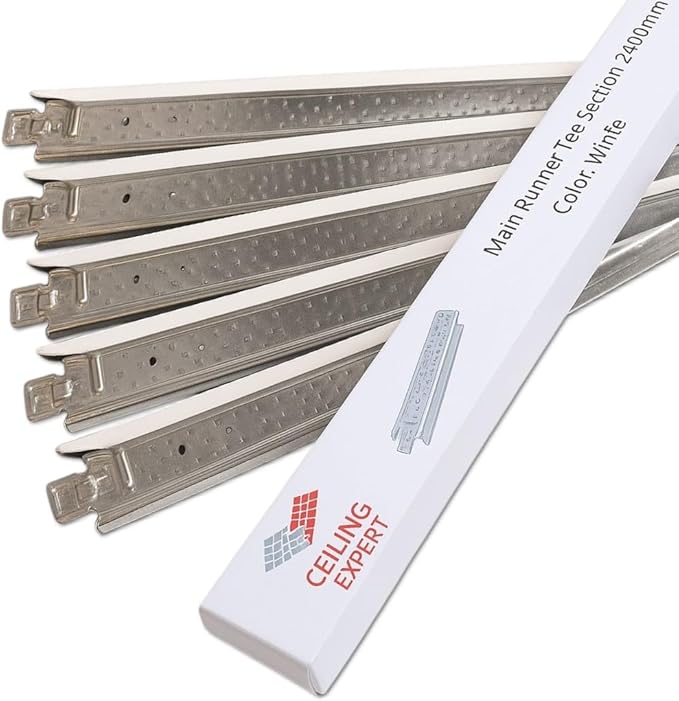 5pcs White Suspended Ceiling Suspension Grid Main Tee Runner Section ...