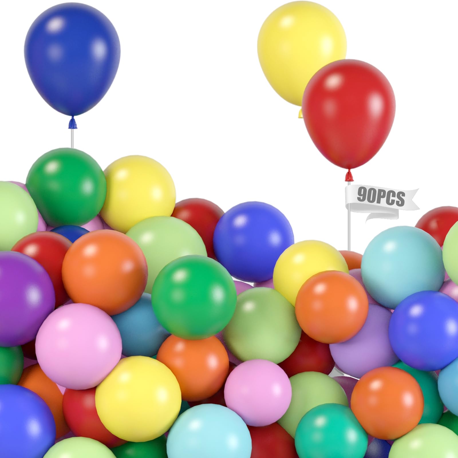 Amazon.com: LovesTown 90PCS Multicolor Latex Balloons, Small Balloons ...