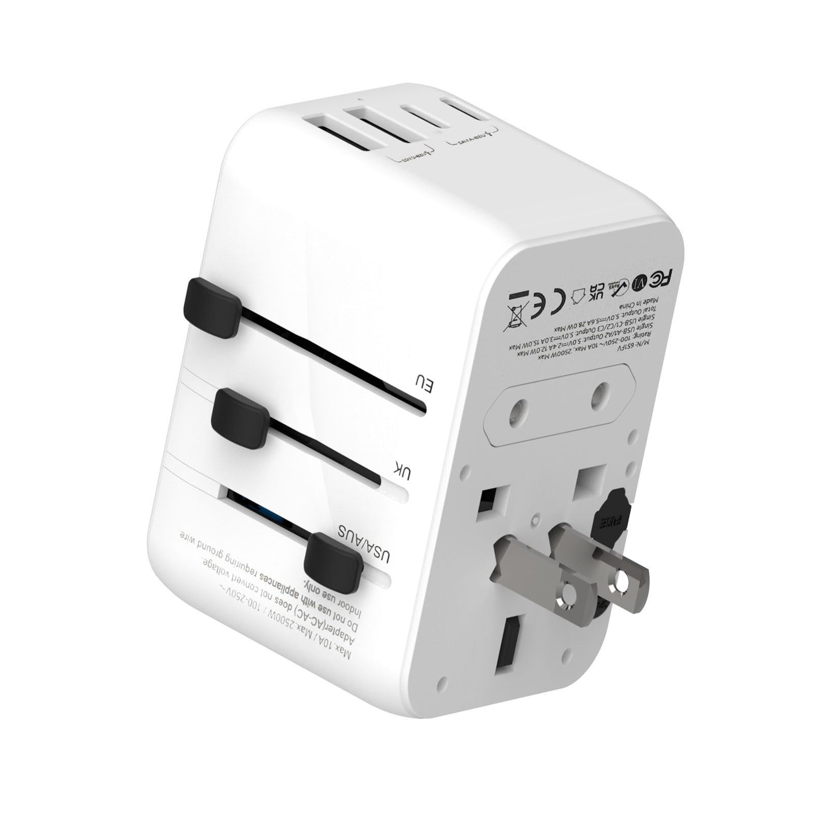 Amazon.com: Rmtbeeg Universal Travel Adapter, International Power Plug ...