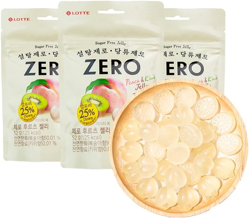 Amazon.com : LOTTE ZERO Sugar-Free Peach & Kiwi Jelly Gummies, Fresh ...