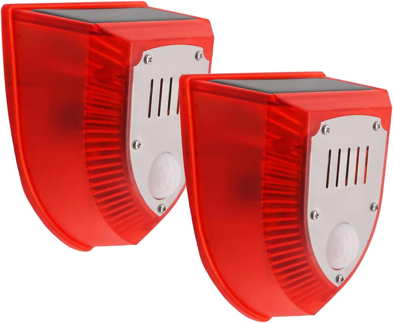 2-Pack Solar Strobe Alarm Light: Solar Alarm Light with Motion Detector ...
