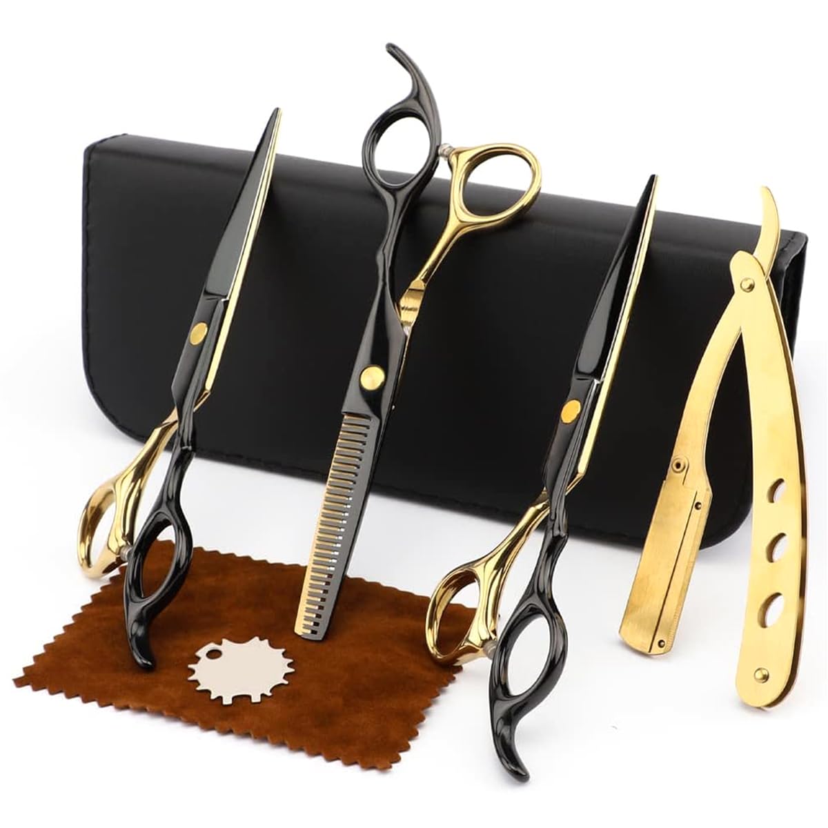 MAYCREATE® Professional Hair Cutting Scissors Kits Stainless Steel ...