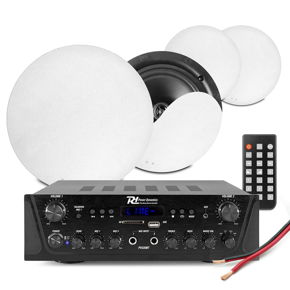 Buy Power Dynamics 2-Zone Multi Room Ceiling Speaker System PV220BT ...