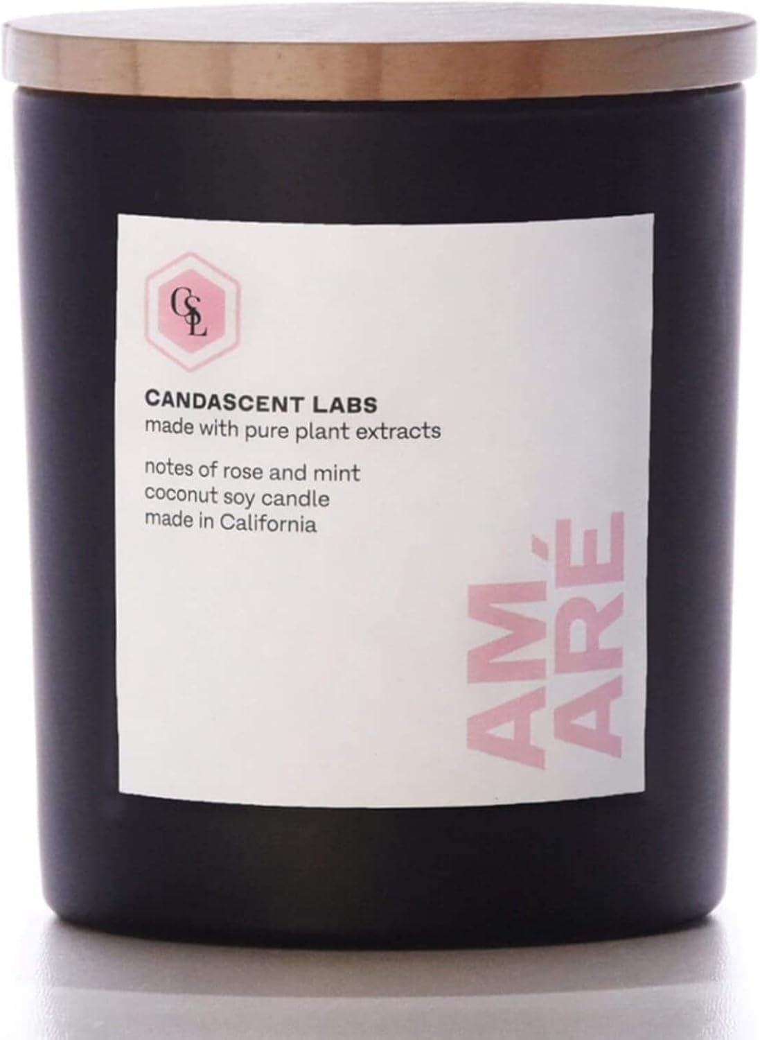 Vela de bienestar orgánica de Rose Mint Amaré CandaScent Labs ...