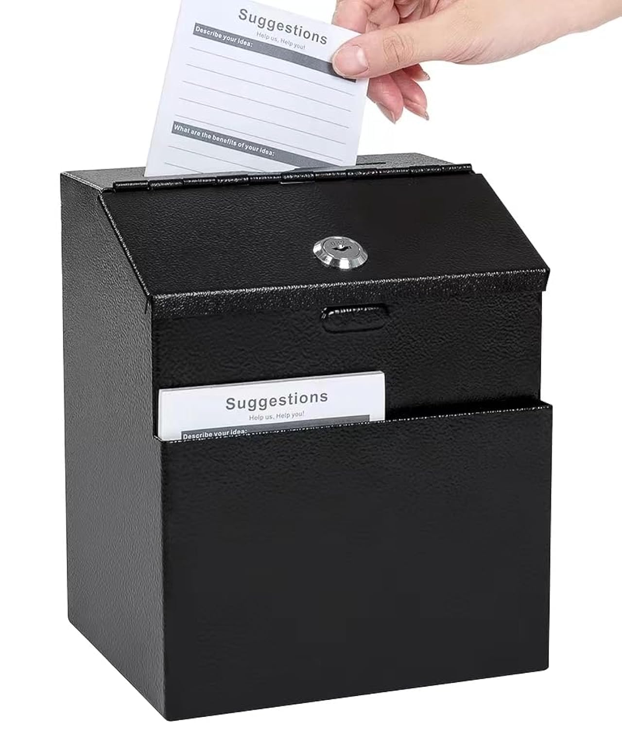 Suggestion Box with Lock Wall Mounted Ballot Box with Lock Donation Box ...