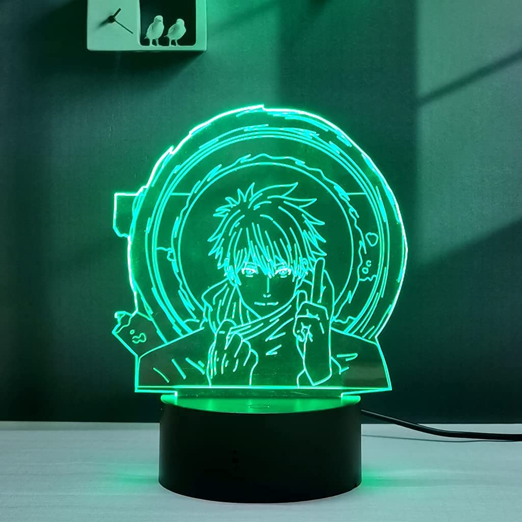 Buy Satoru Gojo Itadori Yuji 3D Illusion Jujutsu Kaisen LED Anime Lamp ...