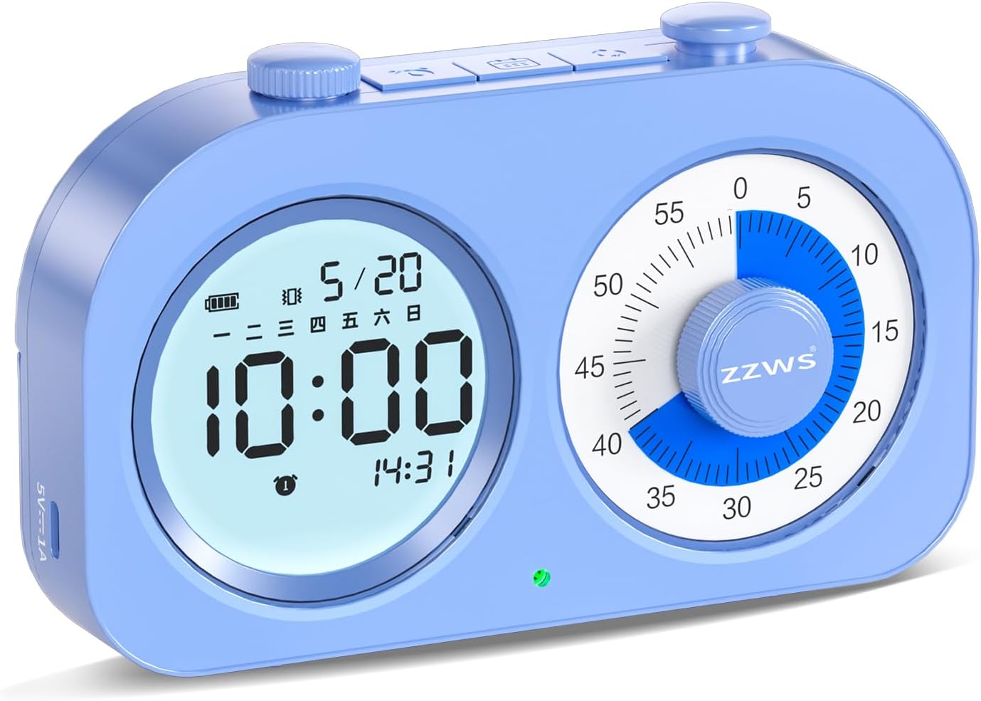 Amazon.com: ZZWS Visual Timer for Kids Double Screen 2 in 1 Classroom ...