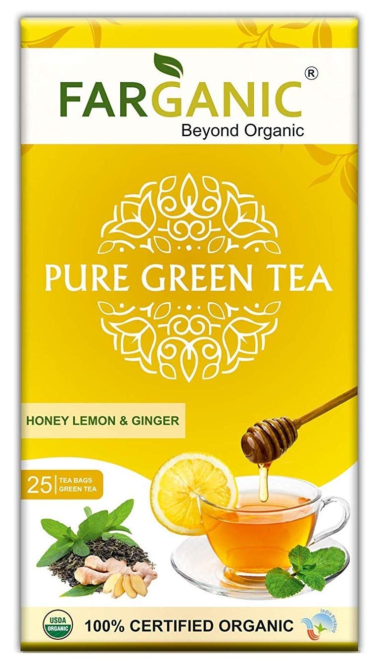 Amazon.com: Farganic Lemon Ginger Honey Green Tea 100% Certified ...