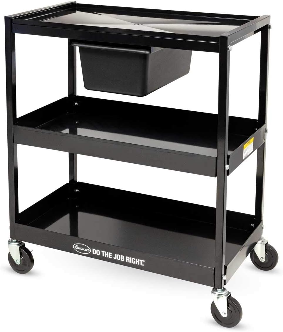 Amazon.com: Eastwood Tear Down Table 27x16 Inch Work Space Two Storage ...