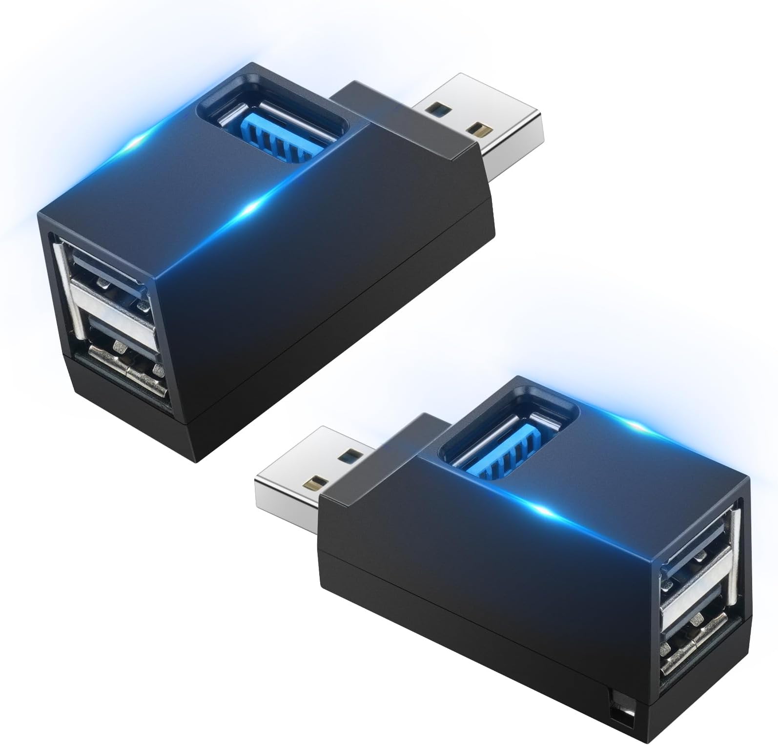 AXFEE 2-Port Mini USB 3.0 Hub Adapter, High-Speed Expansion for Laptop ...