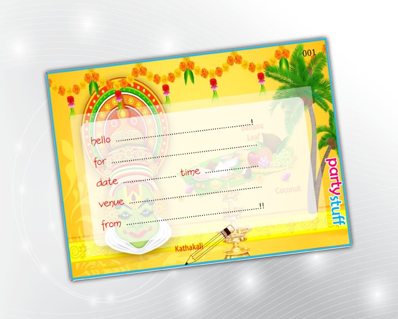 Indian Printable Party Invites Indian Griha Pravesam Invitation Card