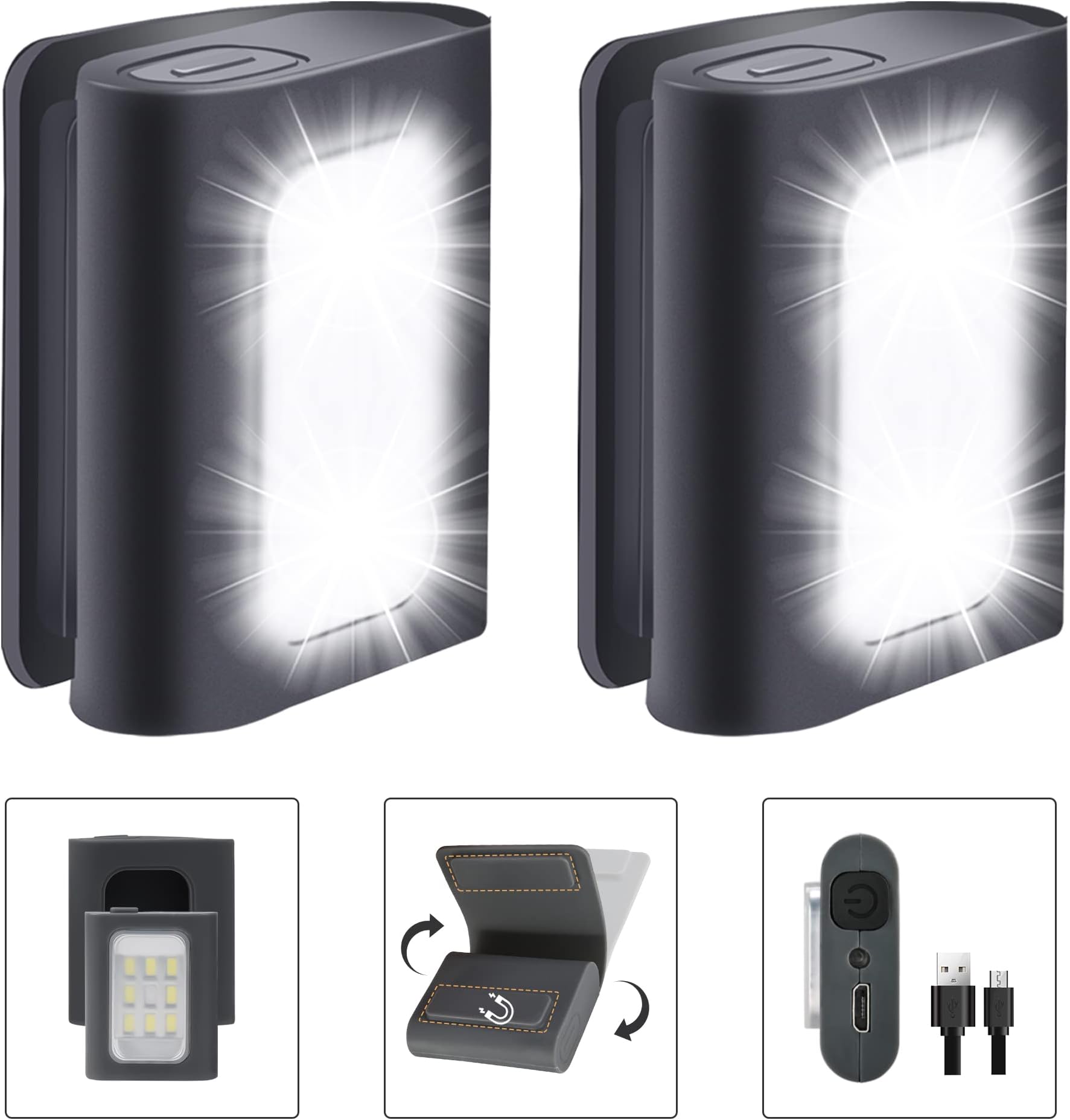 Amazon.com: redaica 2 Pack Running Lights for Runners - Dog Walking ...