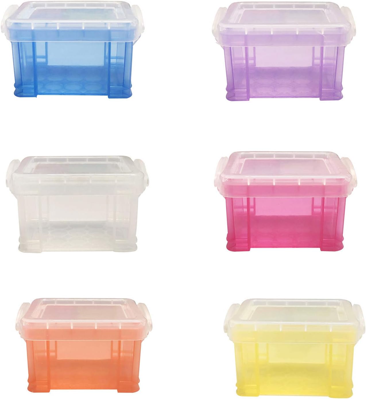 6 Pack Small Plastic Storage Box Really Useful Box Mini Storage Boxes ...