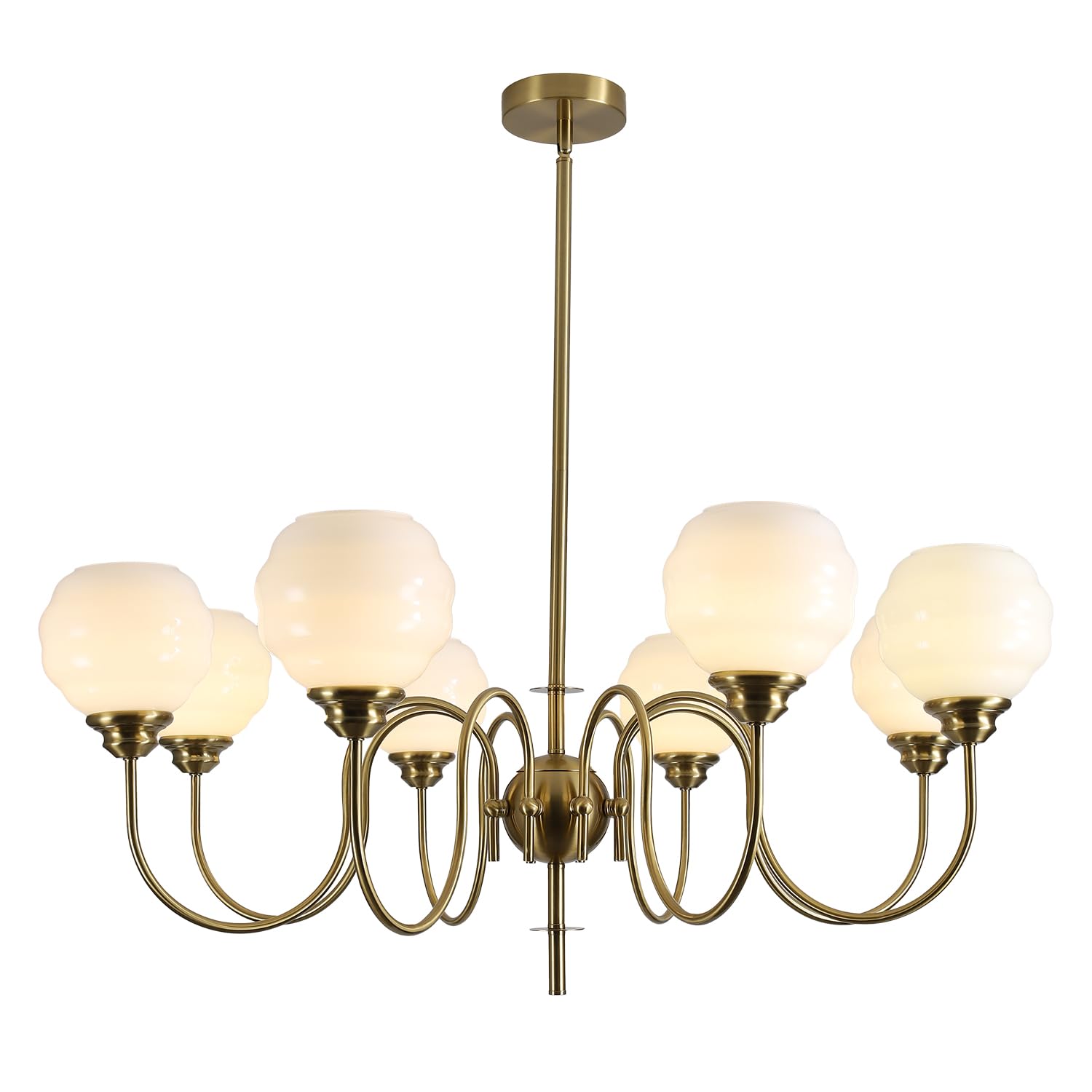 Amazon.com: Flyrose Candelabro Sputnik de latón de 8 luces de mediados ...