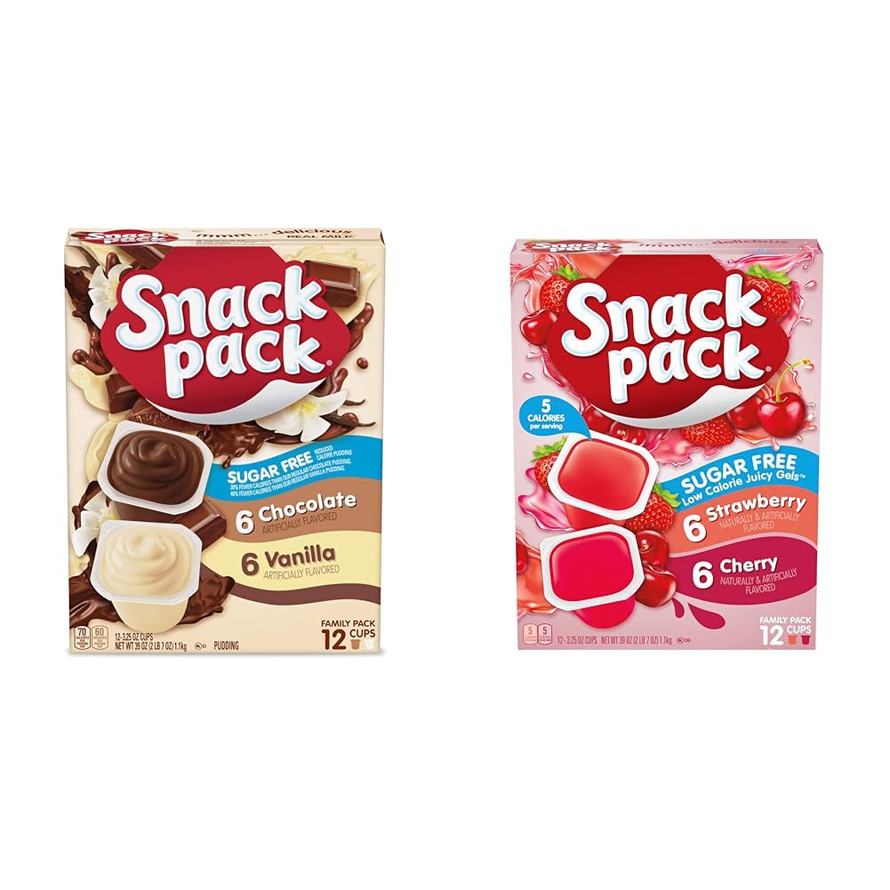 Amazon.com: Snack Pack Sugar Free Variety Pack of Chocolate and Vanilla ...