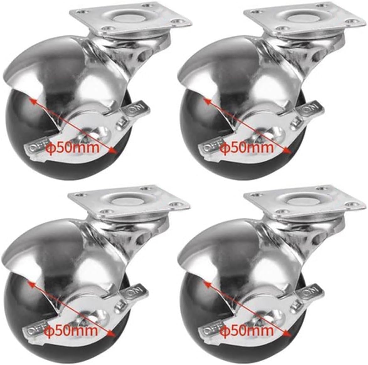 Vintage Furniture Caster Wheels, 2 Inch Antique Ball Caster, Swivel ...