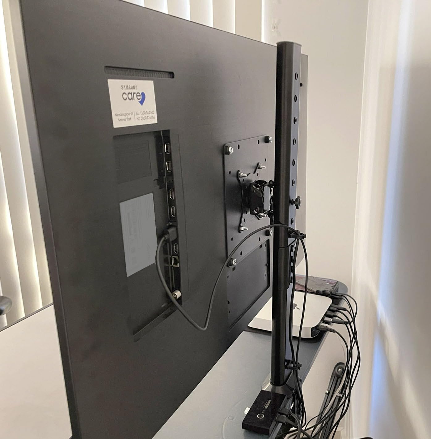 HEMUDU Single Tall Desk Monitor Arm Mount Stand Fit for 27 inch to 43 ...