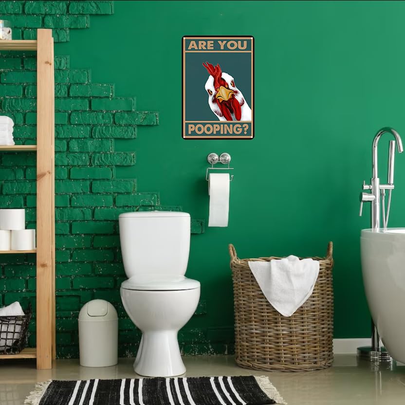 Snapklik.com : Crazysign Vintage Chicken Are You Pooping Funny Tin Sign ...