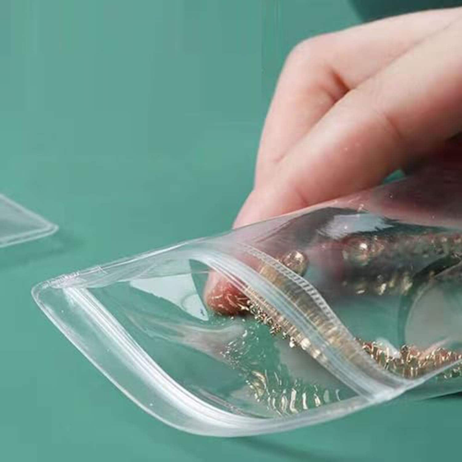 Amazon.com: 50PCS PVC Jewelry Pouches Clear Zipper Bags Anti Oxidizing ...