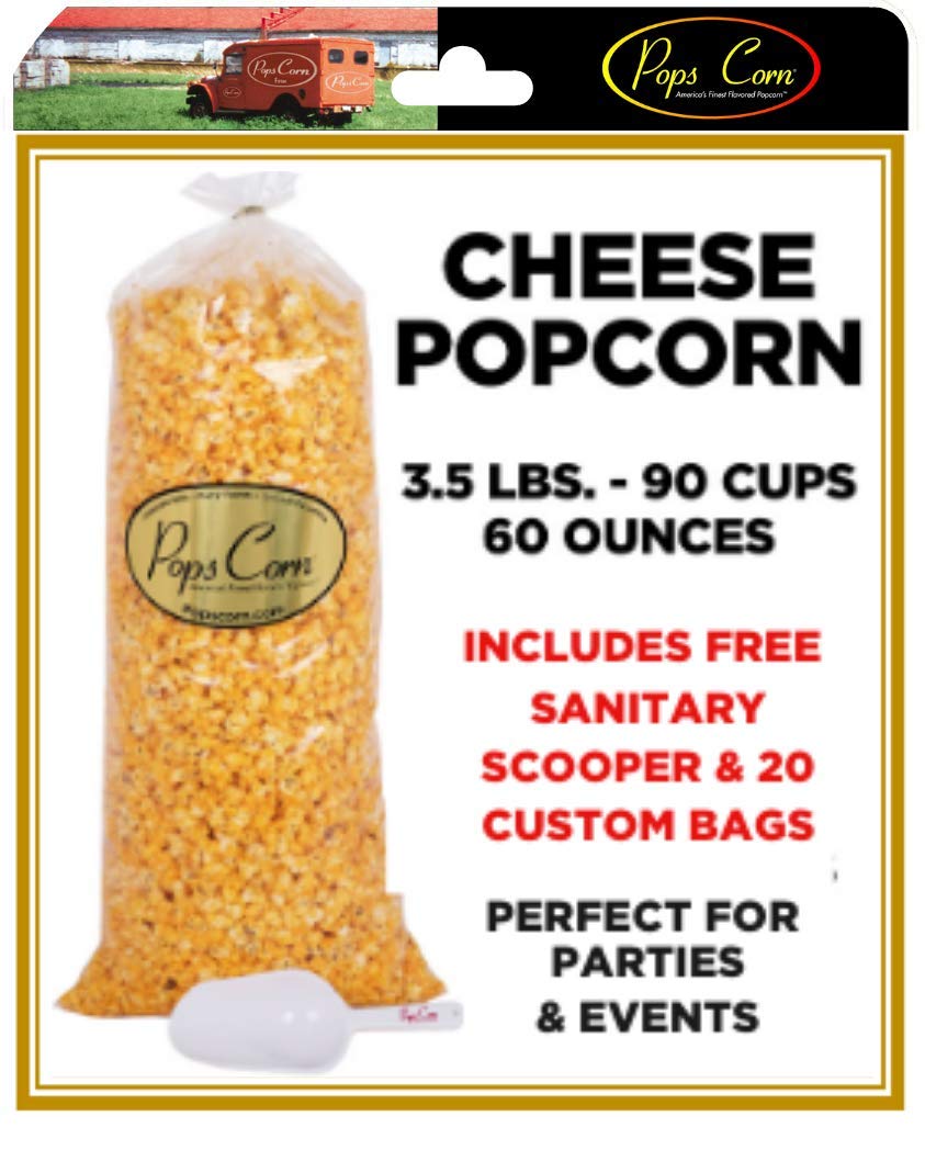 Amazon.com : Pops Corn - Gourmet Cheese Popcorn Bulk/Wholesale 5 Gal 90 ...