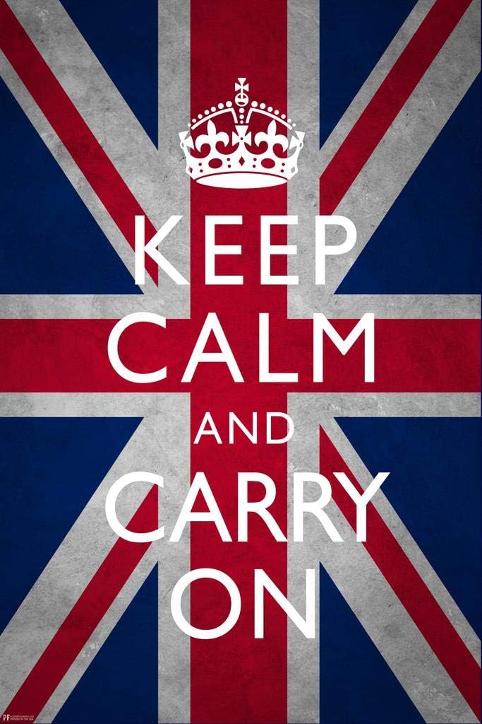 Amazon.com: Keep Calm and Carry On Union Jack Flag World War II ...