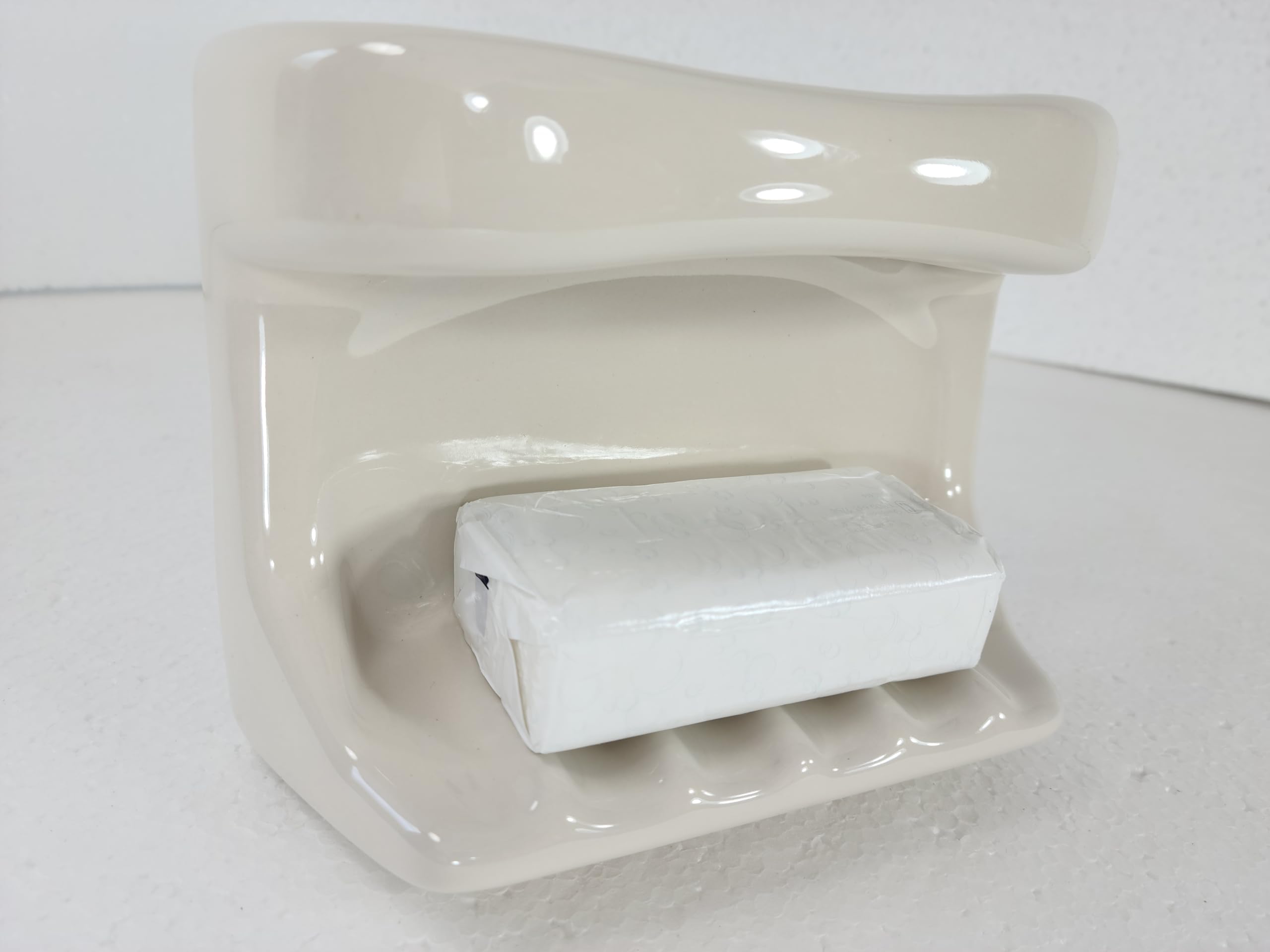 Amazon.com: Soap/Foot Rest USA Made Ceramic Recessed Soap shower shelf ...