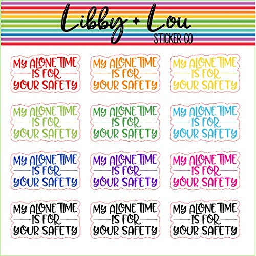 Amazon.com: Alone Time Planner Stickers | Libby and Lou Sticker Co ...