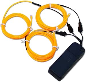 Amazon.com: ZITRADES® 4 Modes EL Wire Set -3 X 1.5 Metres Yellow ...