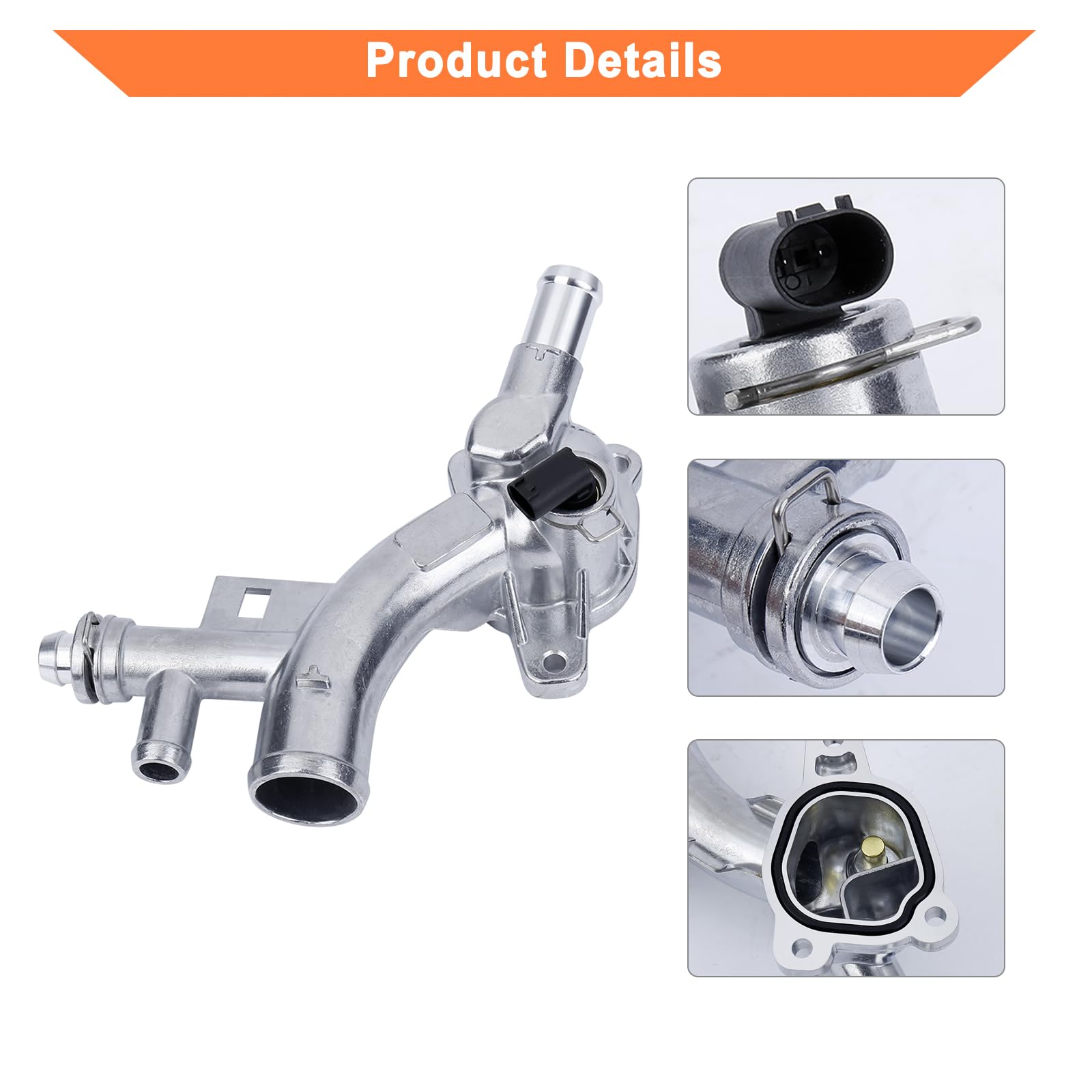 Snapklik.com : Aluminum Engine Coolant Housing Outlets & Hoses & Oil ...