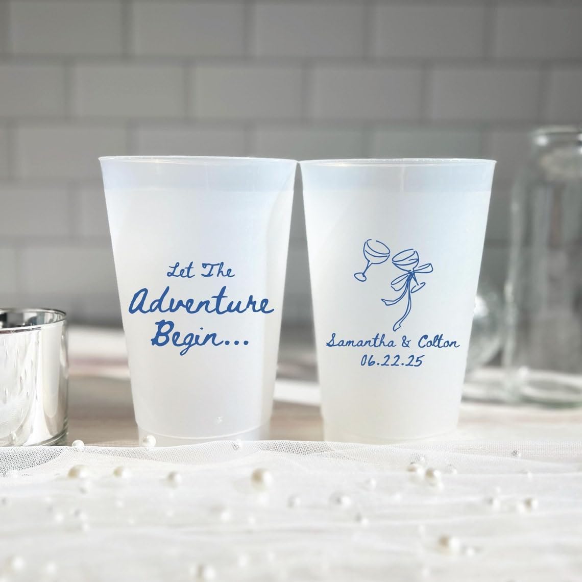 Personalized Frosted Plastic Cups