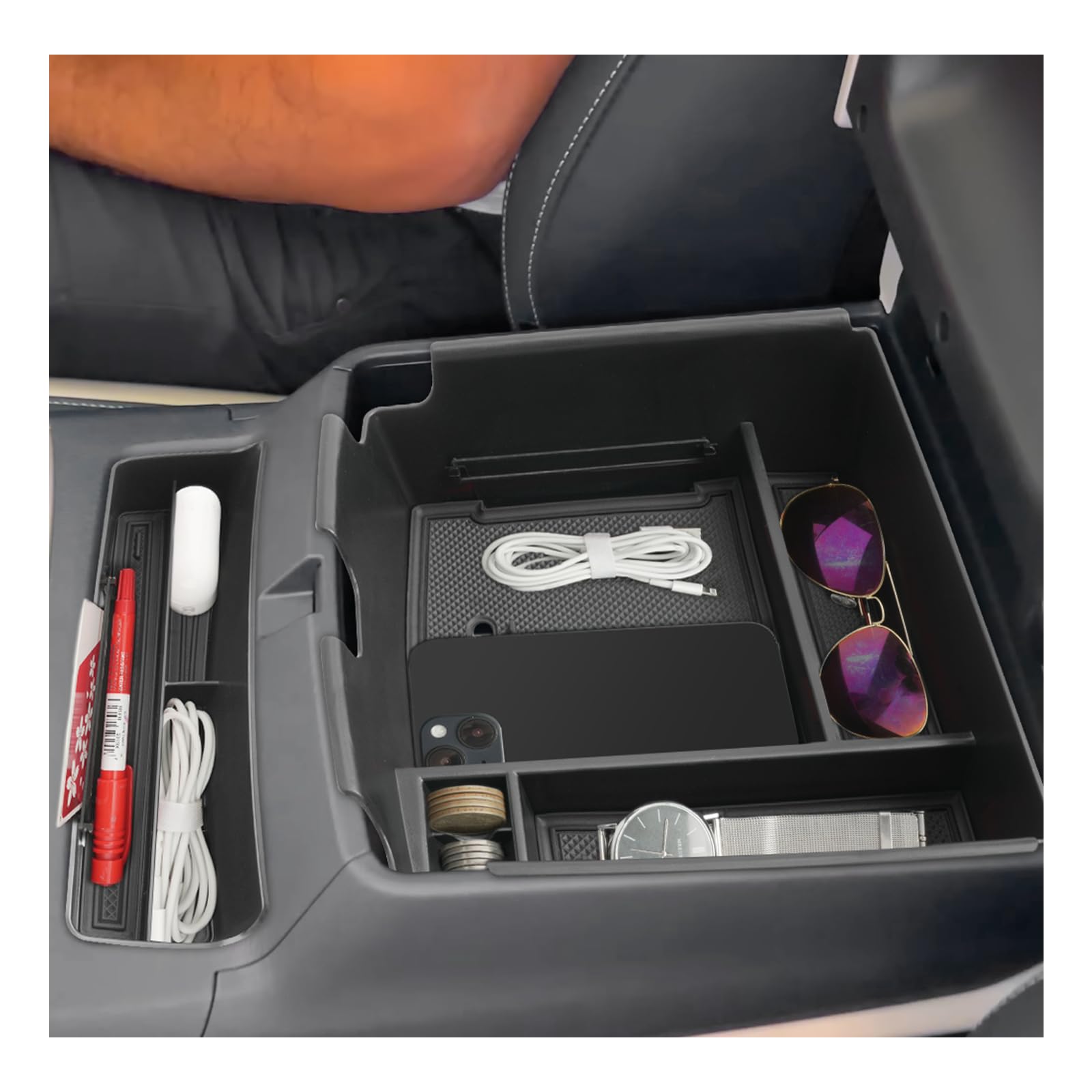 Snapklik.com : SXCY 2PCS For 2025 Kia Carnival Center Console Organizer ...
