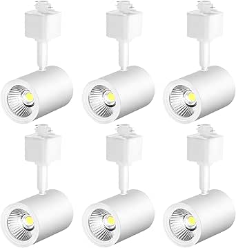 QWORK 6 Pack 10W LED Track Lighting Heads, Ceiling Spotlight Heads H ...